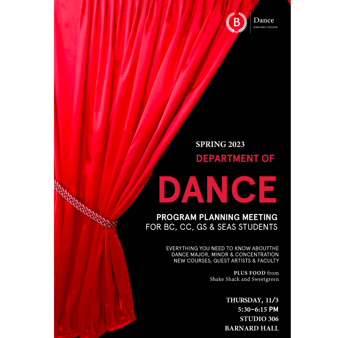 Spring 2023 Dance Program Planning Meeting | Barnard College