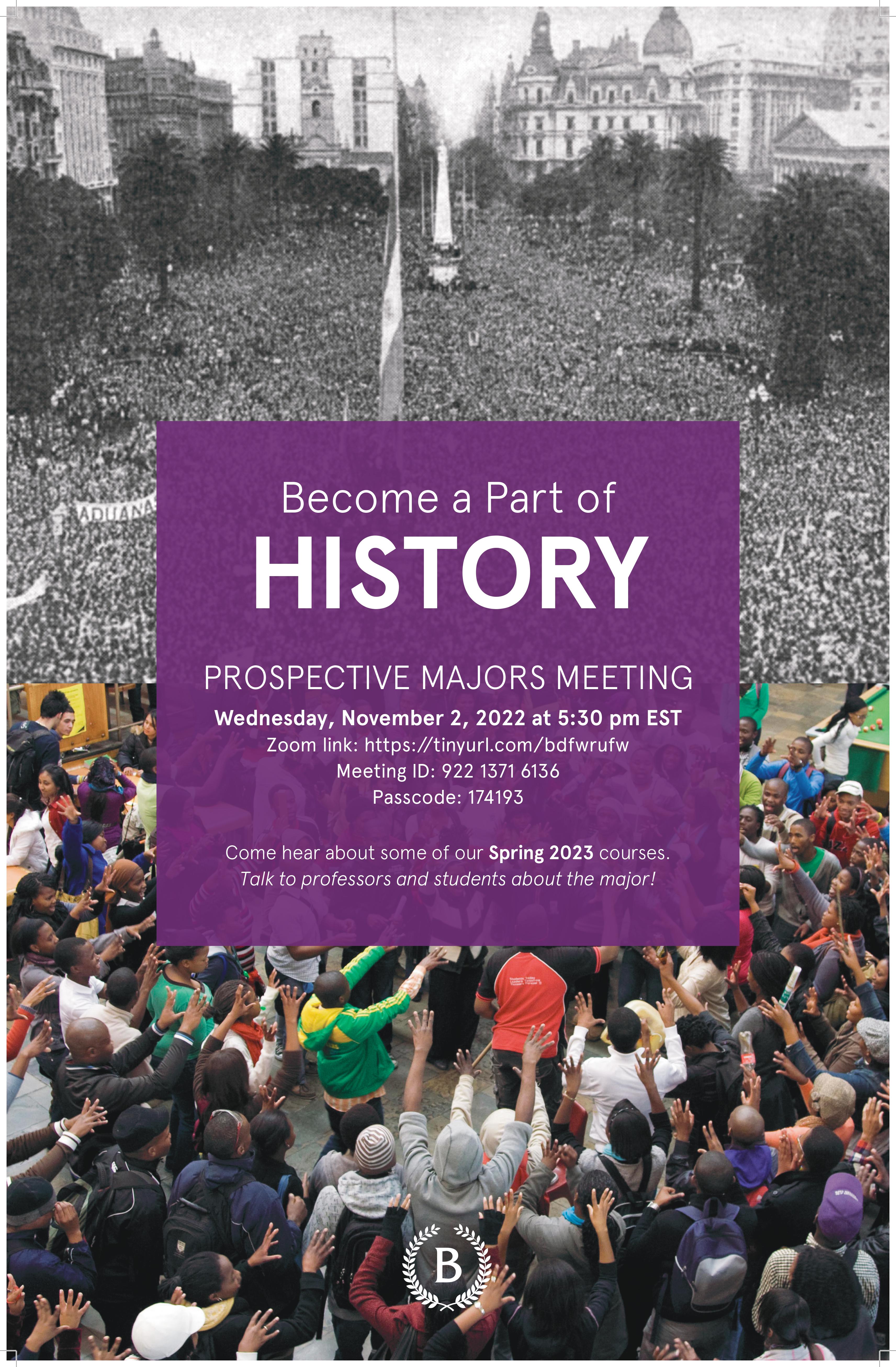 Prospective History Majors Meeting, Fall 2022 | Barnard College