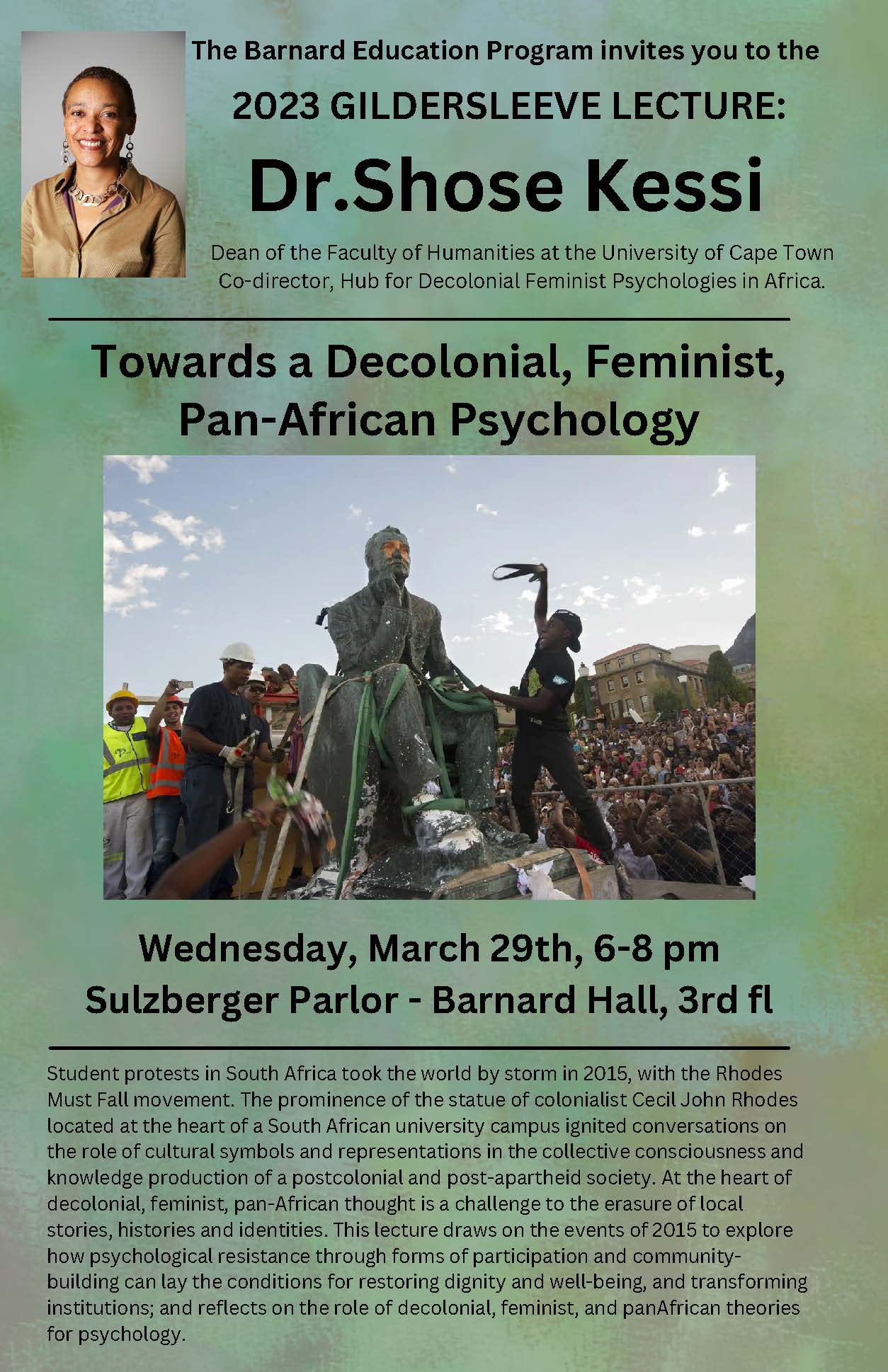Dr. Shose Kessi: Toward a Decolonial, Feminist, Pan-African Psychology ...