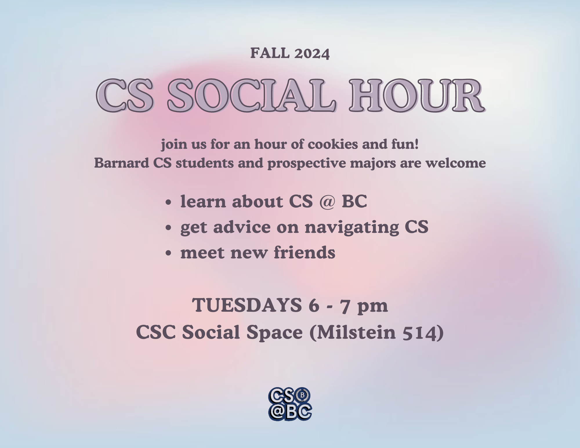 CS Social Hour 2024-12-03 | Barnard College
