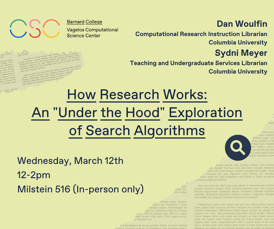 CSC Workshop: How Research Works: An "Under the Hood" Exploration of ...