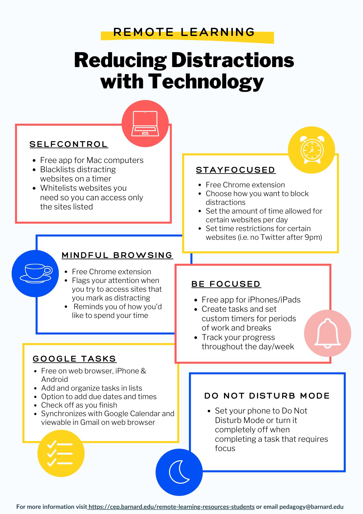5 Tips For Reducing Distractions With Technology | Barnard College